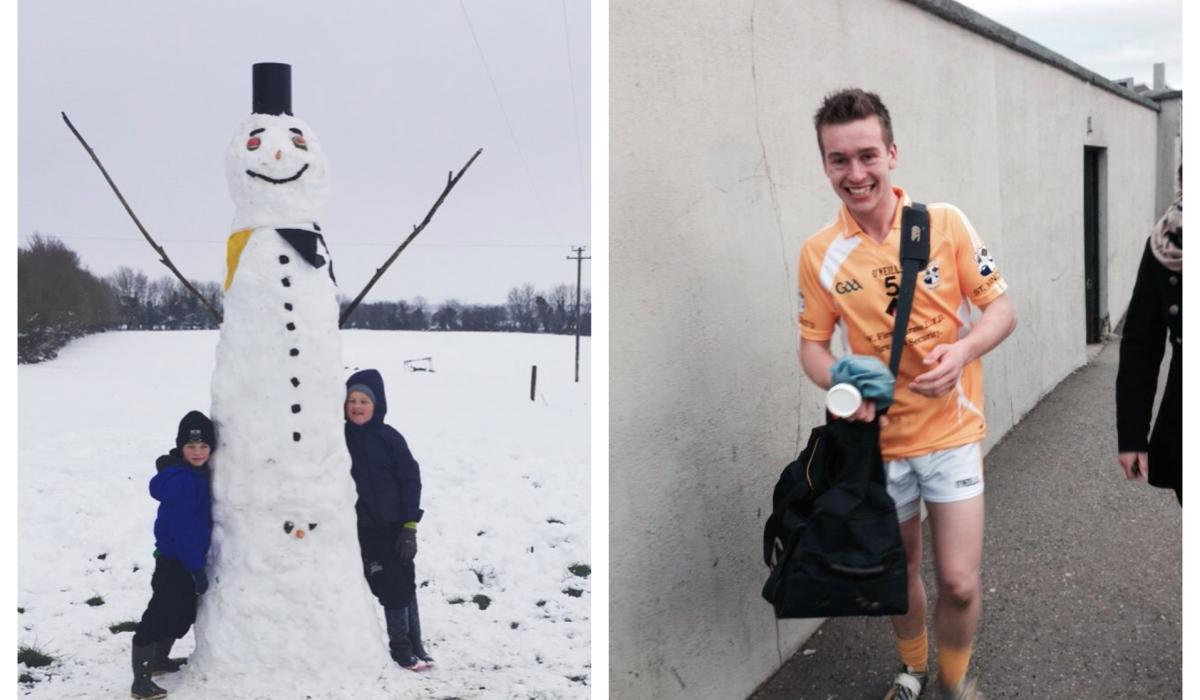 Offaly boys build incredible snowman in honour of late uncle - Offaly Live