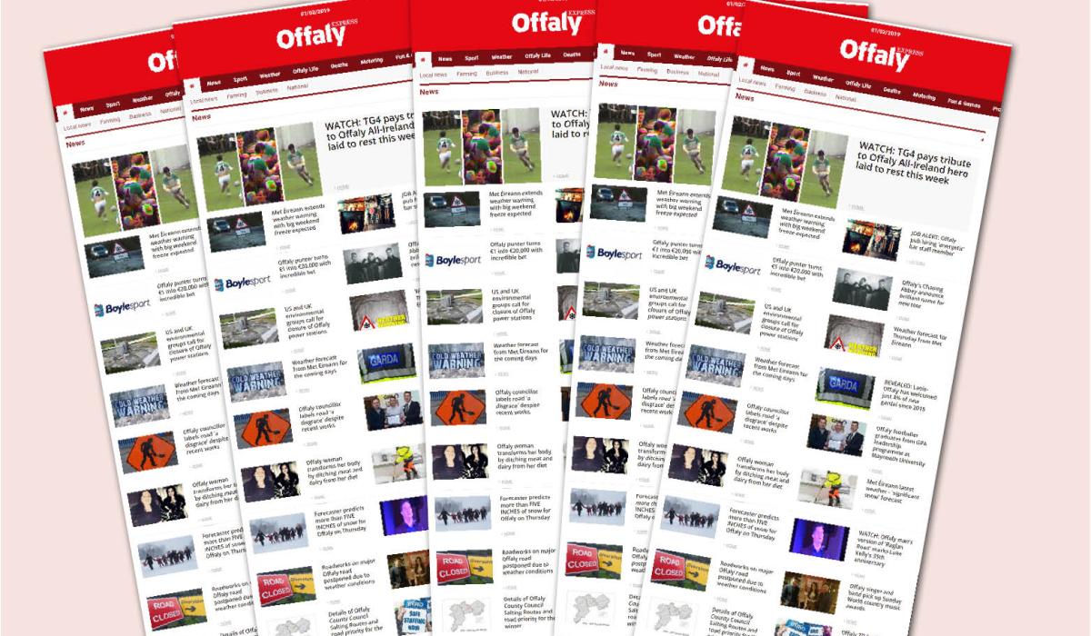 Offaly Express breaks five million website page views for first five ...