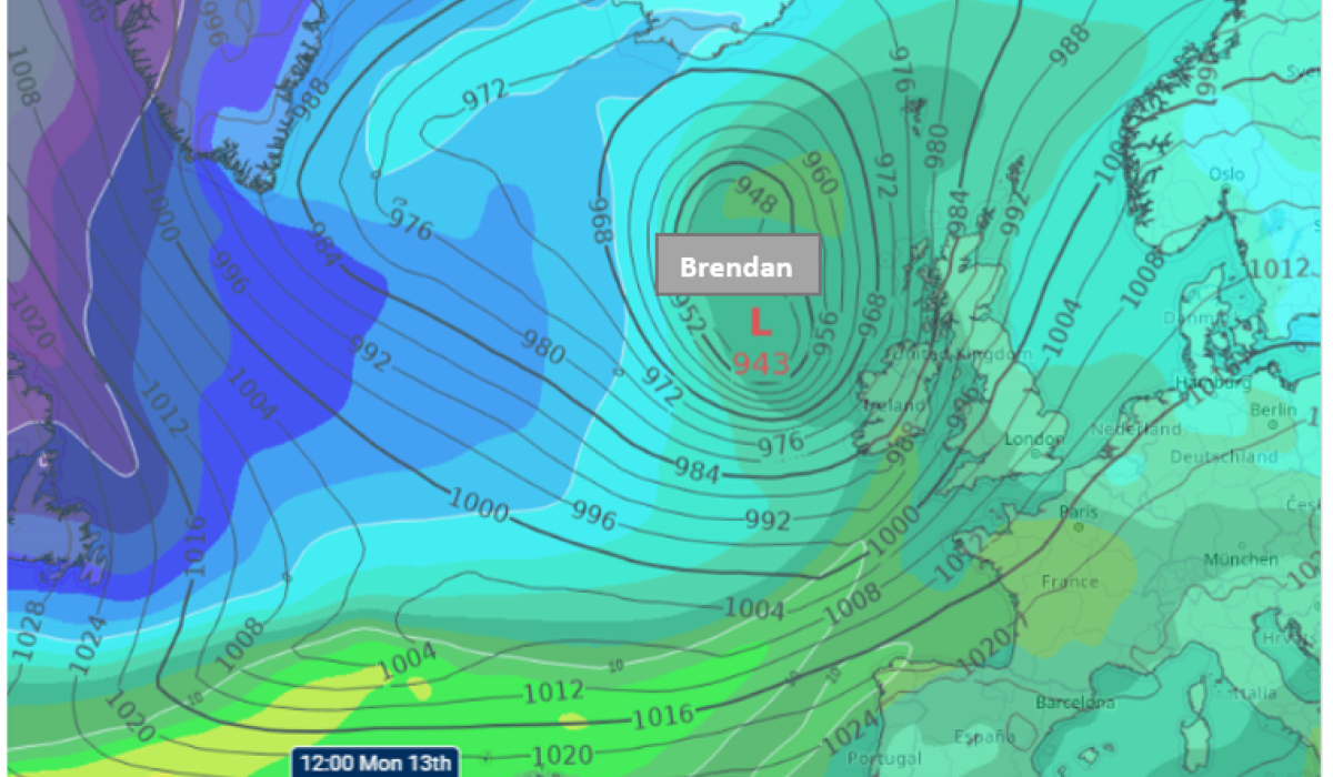Danger of structural damage and uprooted trees when Storm Brendan hits ...