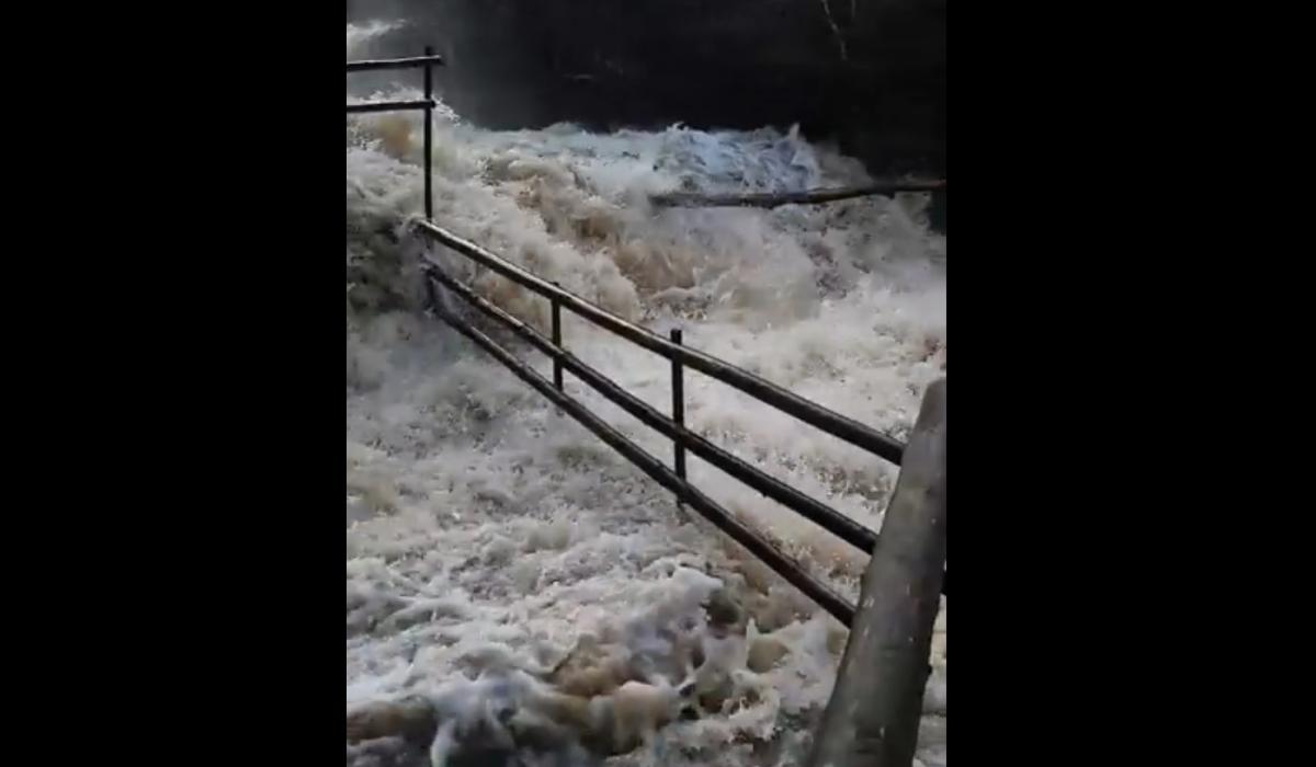 WATCH: Raging power of waterfall in Laois-Offaly mountains - Offaly Live