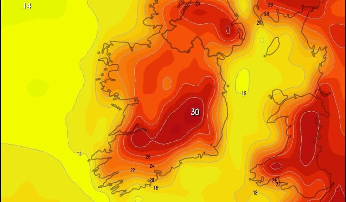 Offaly could record highest temperature in Ireland amid Met Éireann ...