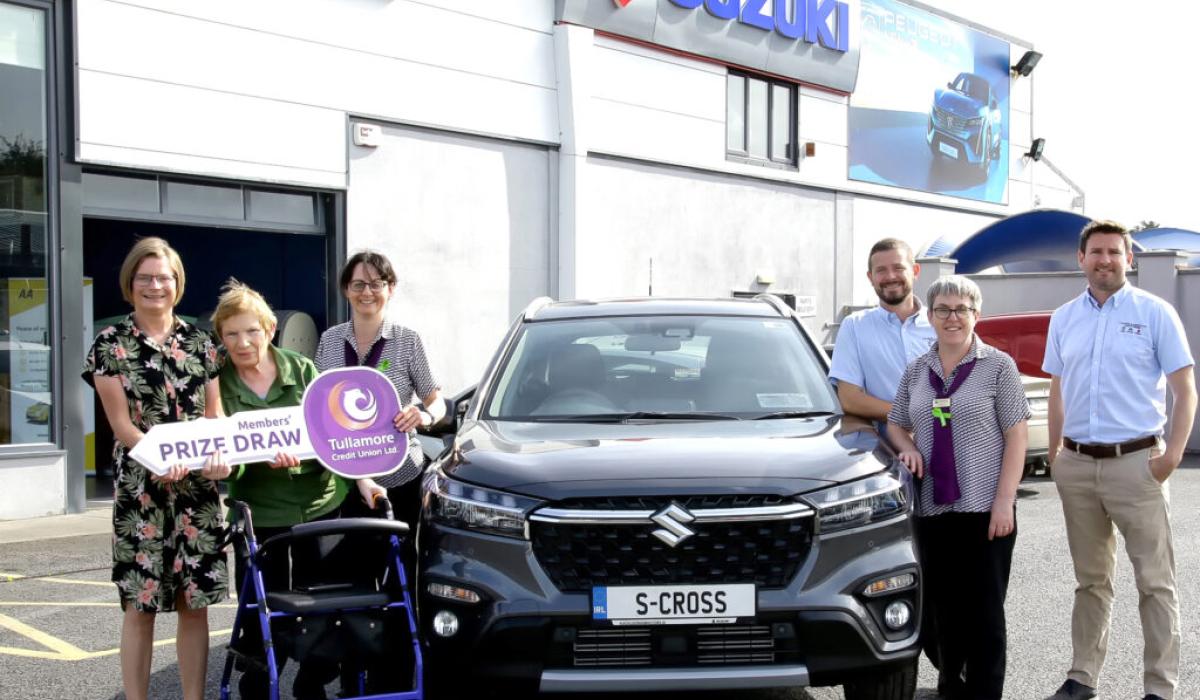 Lucky winner in Tullamore Credit Union Draw picks up keys to new car ...