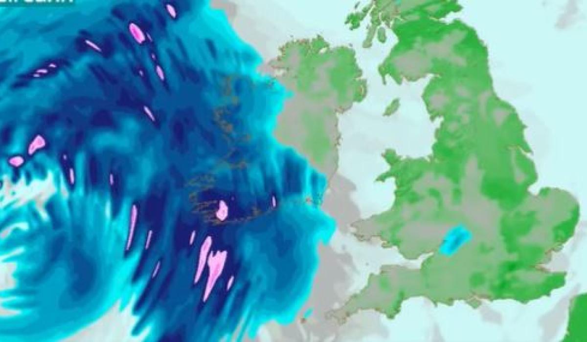 WATCH: Met Eireann forecast shows huge size of Storm Agnes as it bears ...