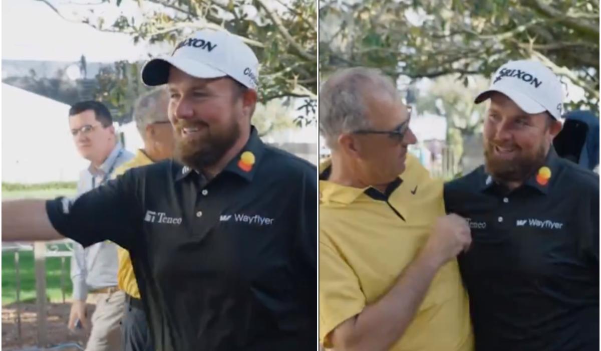 WATCH: Shane Lowry shares sweet moment with Scottie Scheffler's family ...
