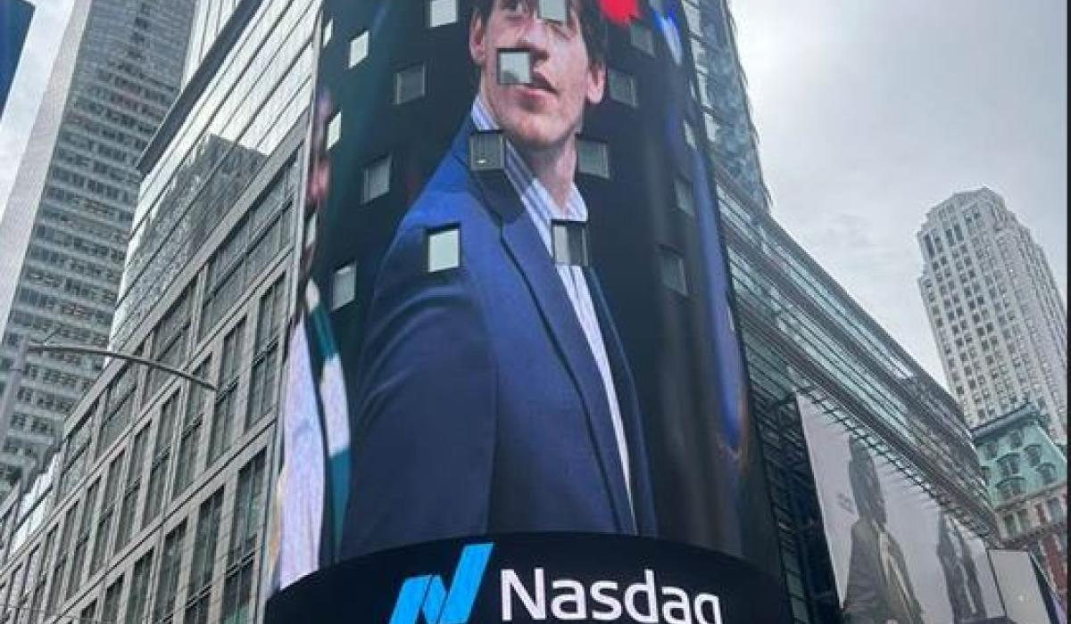 Offaly man is poster-boy on Nasdaq billboard in Times Square - Offaly Live