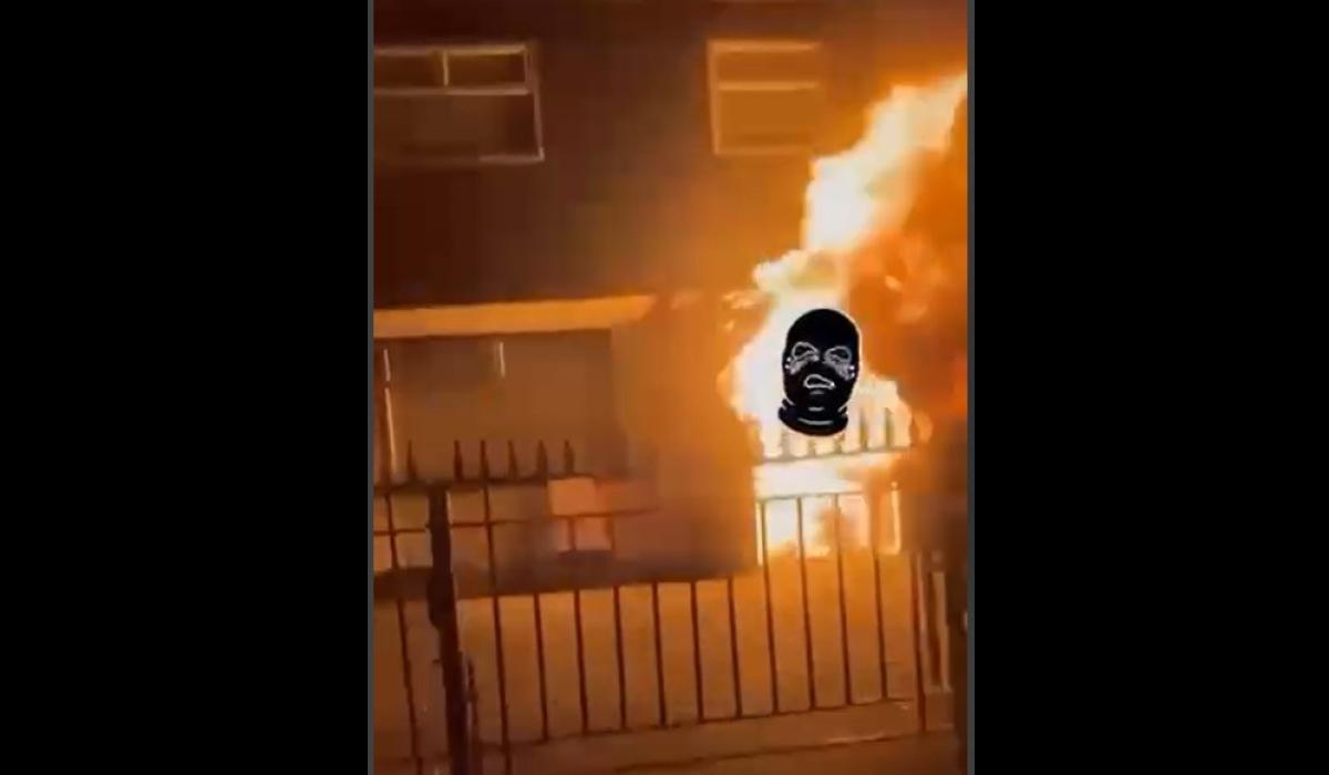 SHOCKING: Video shows man catching fire during suspected petrol bomb ...