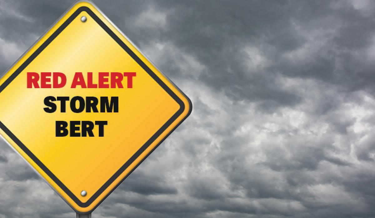 Rare Red Weather Warnings issued by Met Eireann as Storm Bert to bring ...
