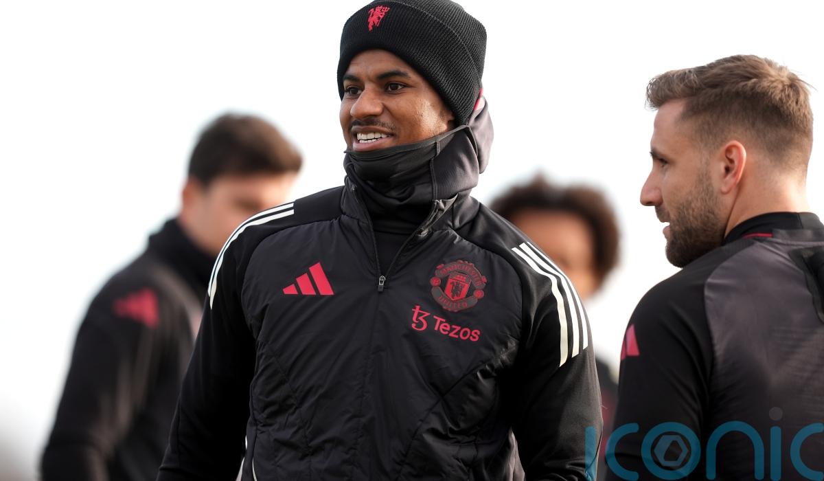Marcus Rashford and Luke Shaw train with Man Utd ahead of Europa League ...