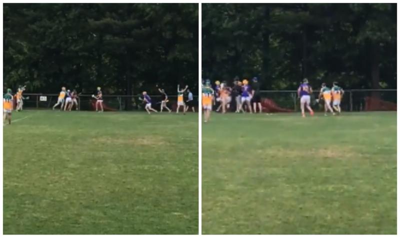 WATCH: Offaly and Tipp go to war in Boston hurling scrap - Offaly Live