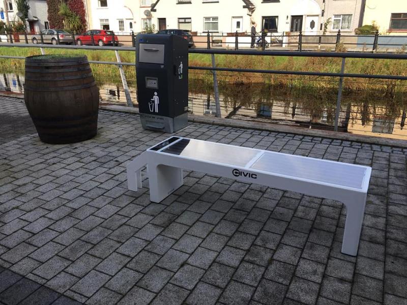 Incredible bench with wifi and more technology installed in Tullamore ...