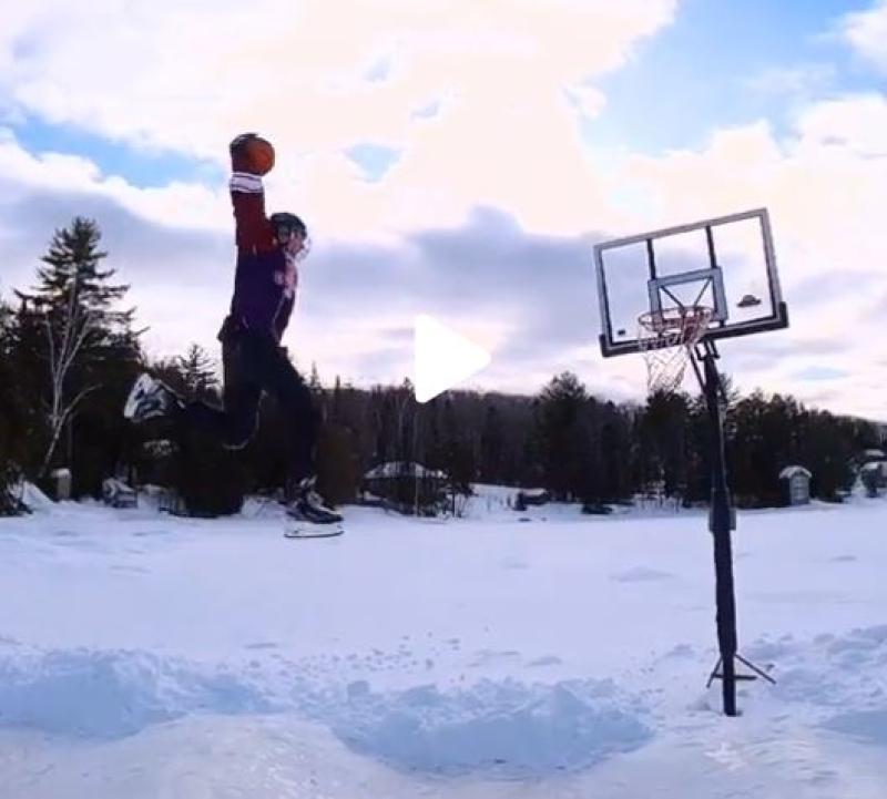 WATCH: The craziest basketball dunk you will EVER see! - Offaly Live