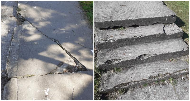 Residents angry over dangerous broken paths in Offaly - Offaly Live
