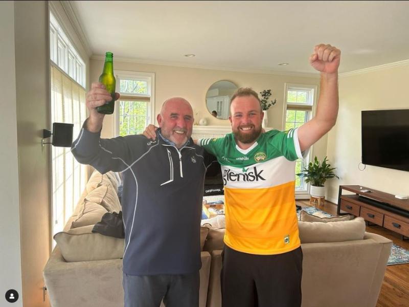 Shane Lowry celebrates Offaly's Leinster Final win ahead of start of ...