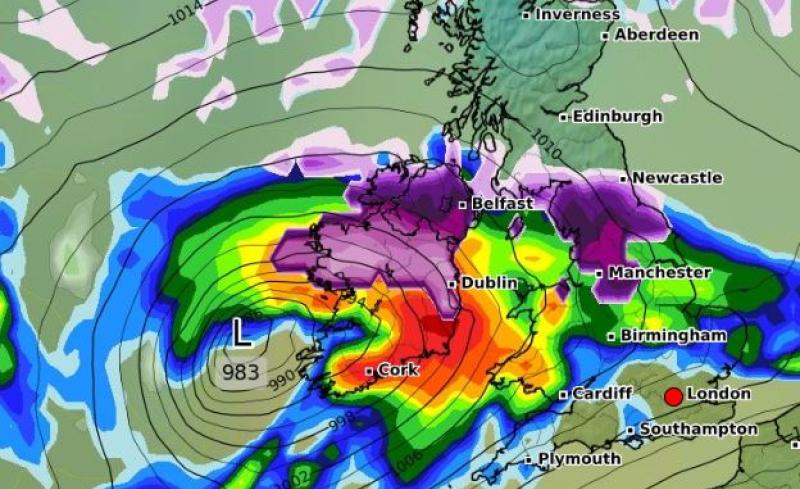 Met Eireann weather forecast for the coming week with stormy and cold ...