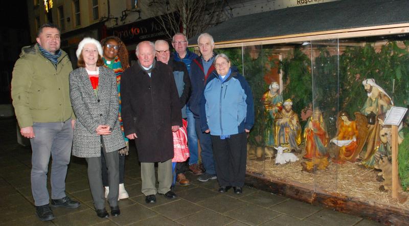 Local clergy bless Roscrea's Christmas Crib - Offaly Live