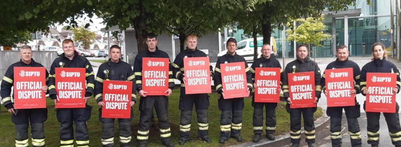 Retained firefighters picket Aras an Chontae Tullamore in ongoing ...