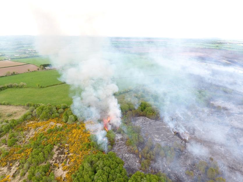 PICTURES: Huge bog fire raging in Offaly - Photo 1 of 2 - Offaly Live