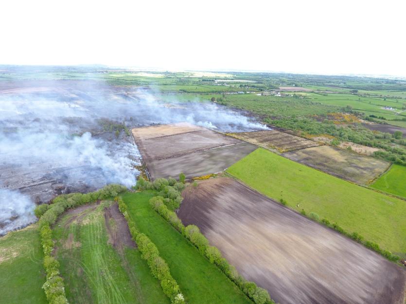 PICTURES: Huge bog fire raging in Offaly - Photo 1 of 2 - Offaly Live
