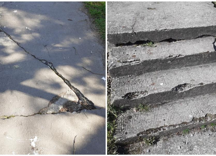 Residents angry over dangerous broken paths in Offaly - Offaly Express