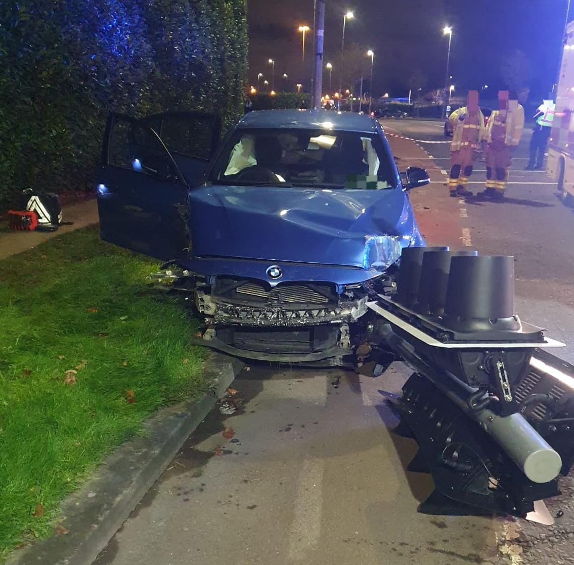 BMW and Tesla damaged along with two traffic lights in Dublin road ...
